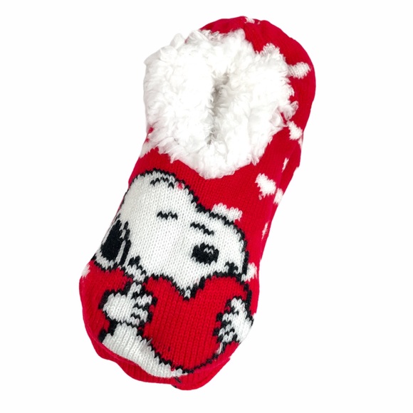 Peanuts | Shoes | Peanuts Snoopy Holding A Heart Slippers Red | Poshmark